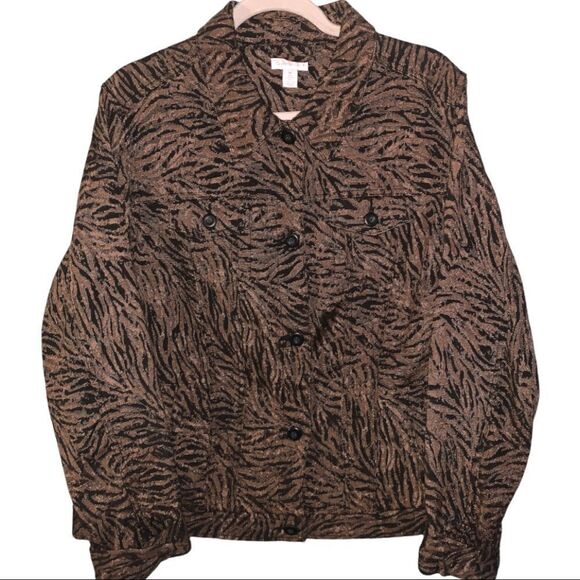 Charter Club | Jackets & Coats | Charter Clubl Large Tiger Print Jacket ...